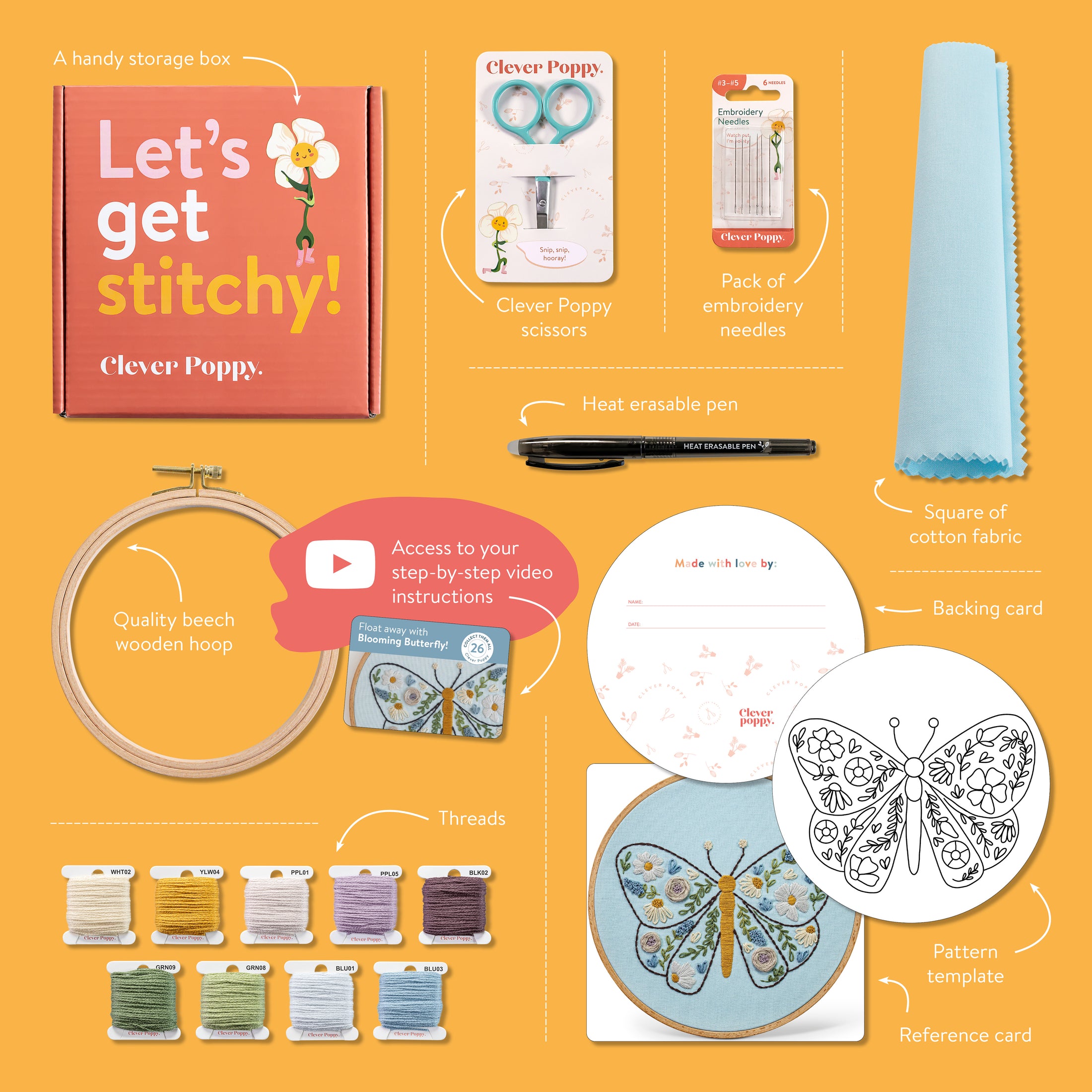 Blooming Butterfly Beginner Kit | Clever Poppy