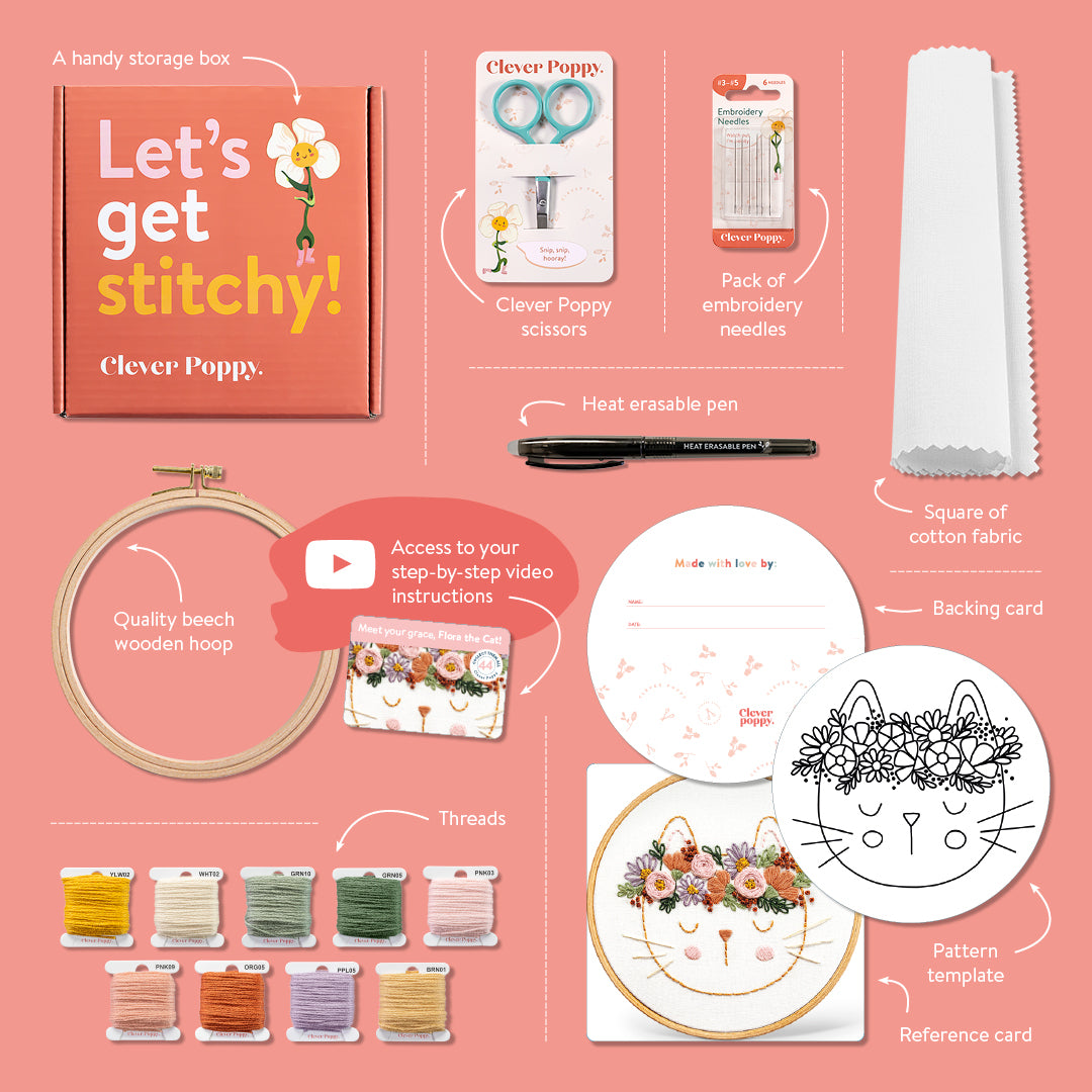 All Embroidery Kits & Supplies – Clever Poppy