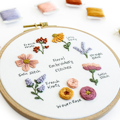 Floral Stitch Sampler Beginner Kit | Clever Poppy